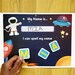 Space Name Spelling Activity, Printable Preschool All About Me Exercise ...