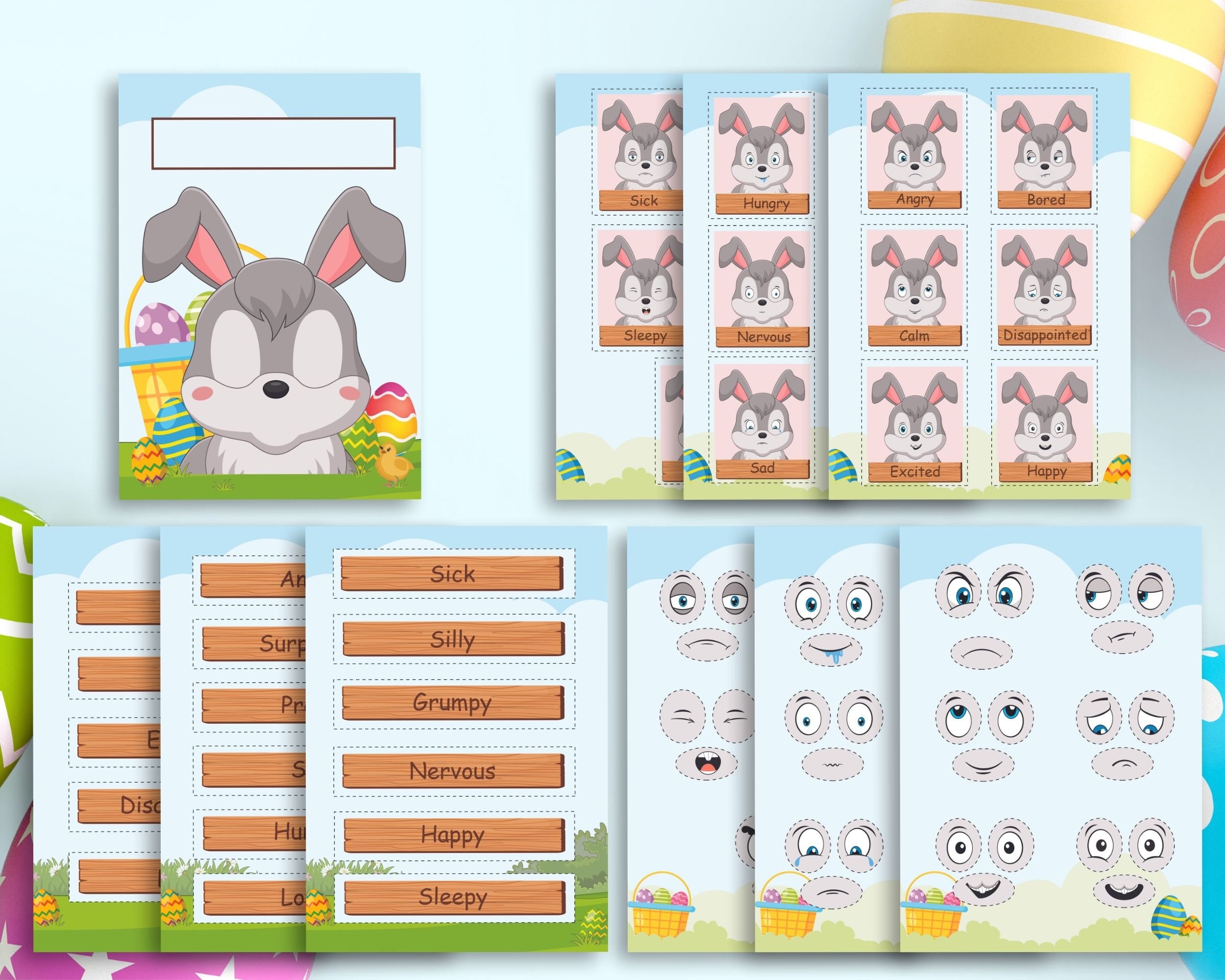 Easter Emotions for Kids Activity With Feelings Flashcards, Social ...