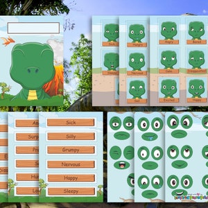 Dinosaur Social Emotional Learning Preschool Printable, Learn Feelings ...