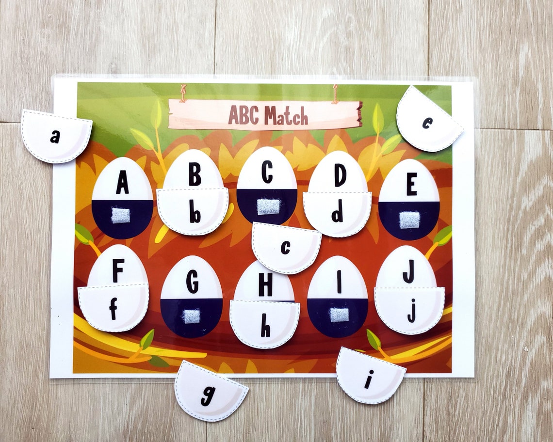Farm Eggs Printable Alphabet Matching With Upper Case and Lower Case ...