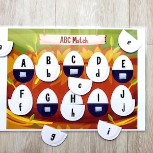 Farm Eggs Printable Alphabet Matching With Upper Case and Lower Case ...