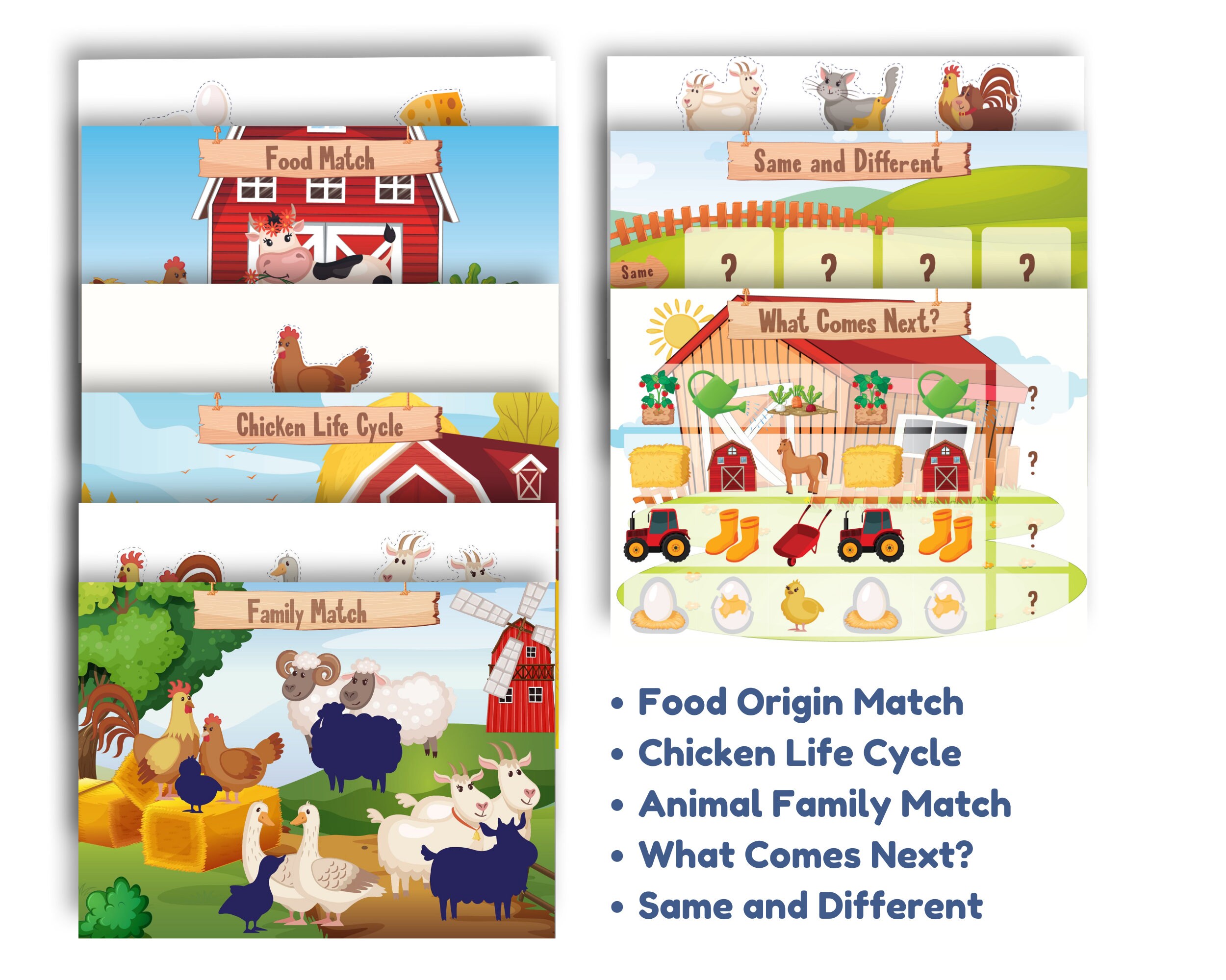 Farm Busy Book Printable Montessori Preschool Learning Binder - Etsy