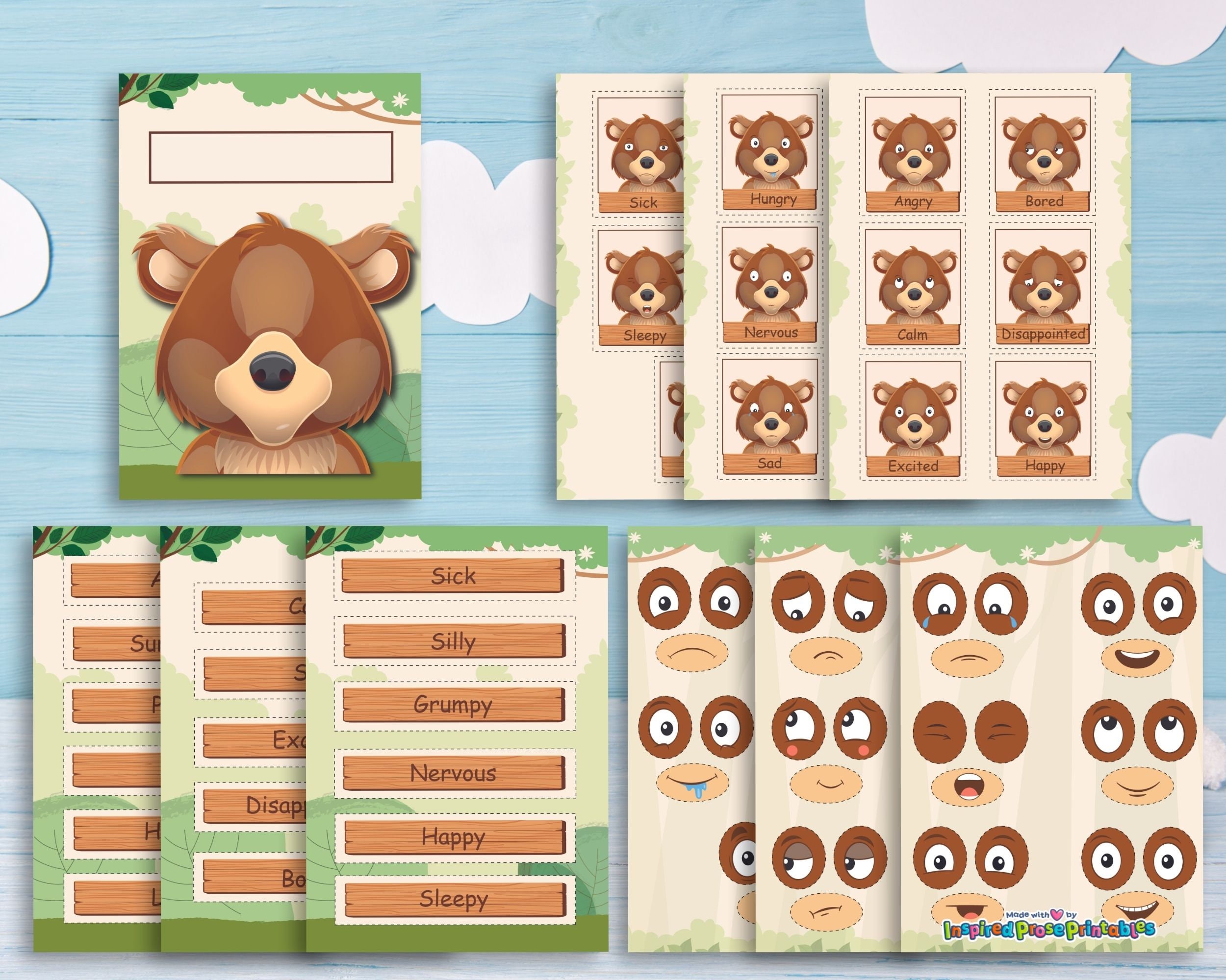 Bear Feelings Chart Game, Social Emotional Activities, Feelings ...
