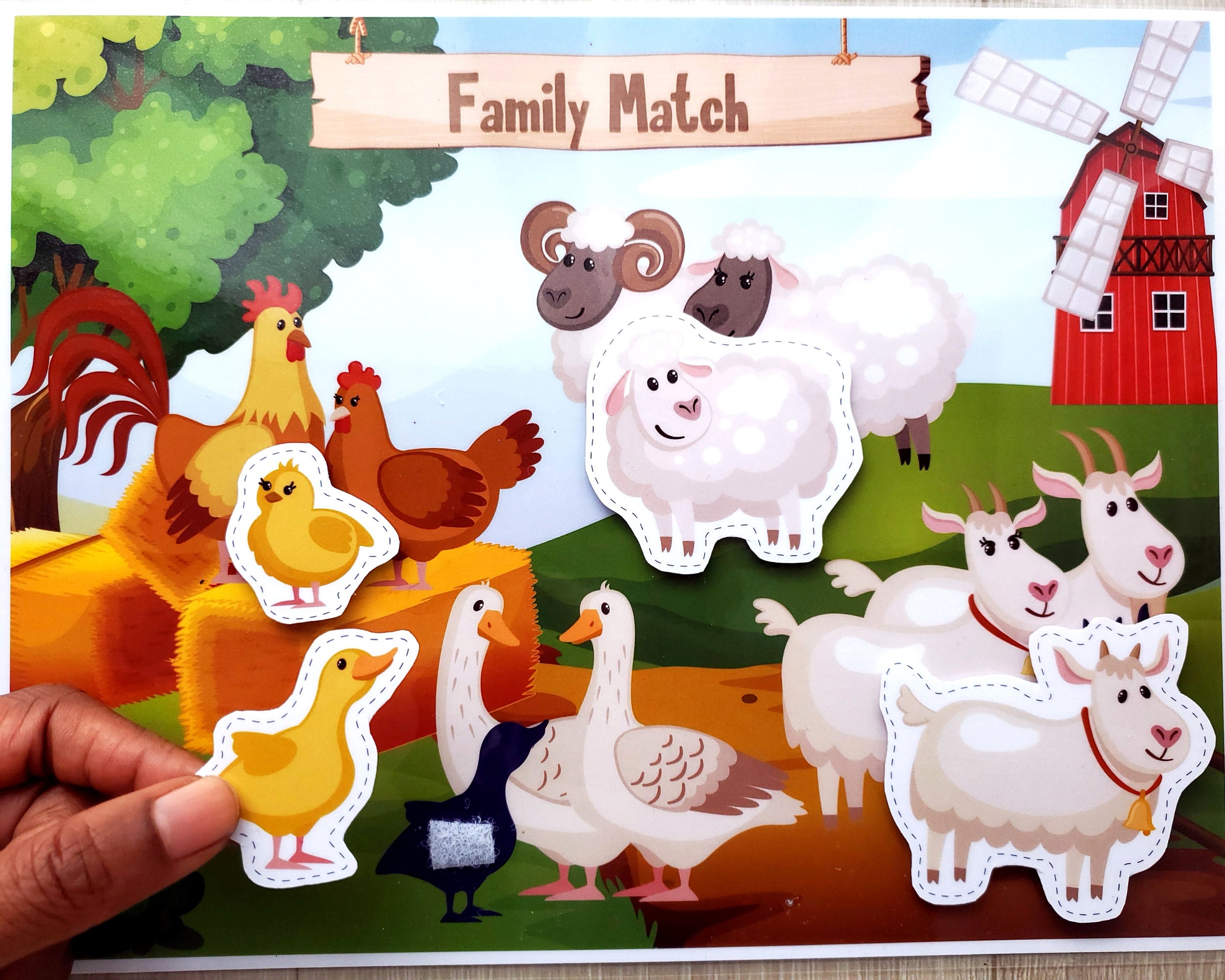 Montessori Materials Sorting Activity, Farm Family Match Toddler Busy ...