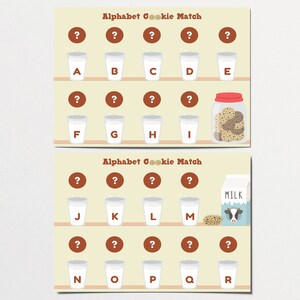 Printable Alphabet Matching With Cookies, Upper Case and Lower Case ...