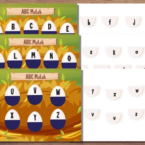 Farm Eggs Printable Alphabet Matching With Upper Case and Lower Case ...