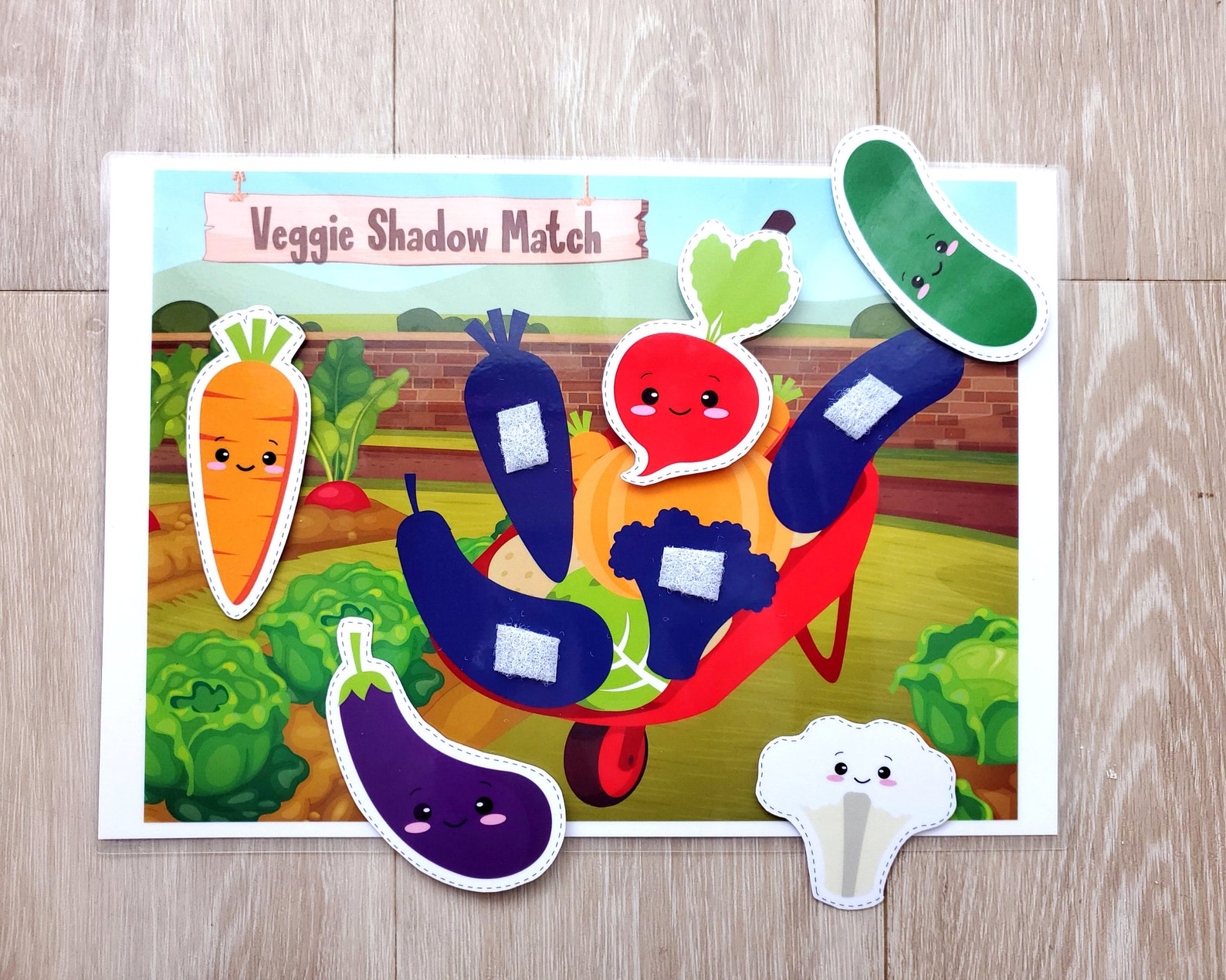 Preschool Printables Vegetable Matching Busy Book Page for Toddlers ...