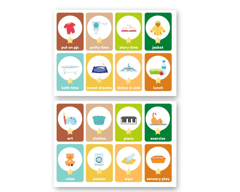 Dinosaur Routine Cards, Printable Daily Visual Schedule and Chore Cards ...