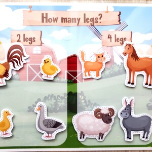 Preschool Math, Number Printable, Montessori Farm Animal Toddler Busy ...