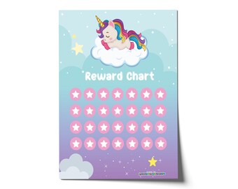 Unicorn Reward Chart for Toddler Behaviour Sleep and Potty - Etsy