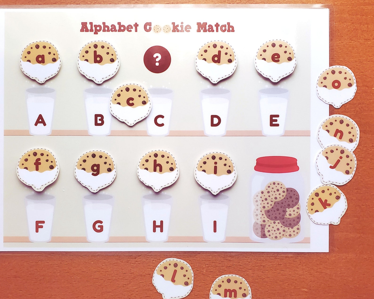 Printable Alphabet Matching With Cookies, Upper Case and Lower Case ...