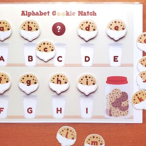 Printable Alphabet Matching With Cookies, Upper Case and Lower Case ...