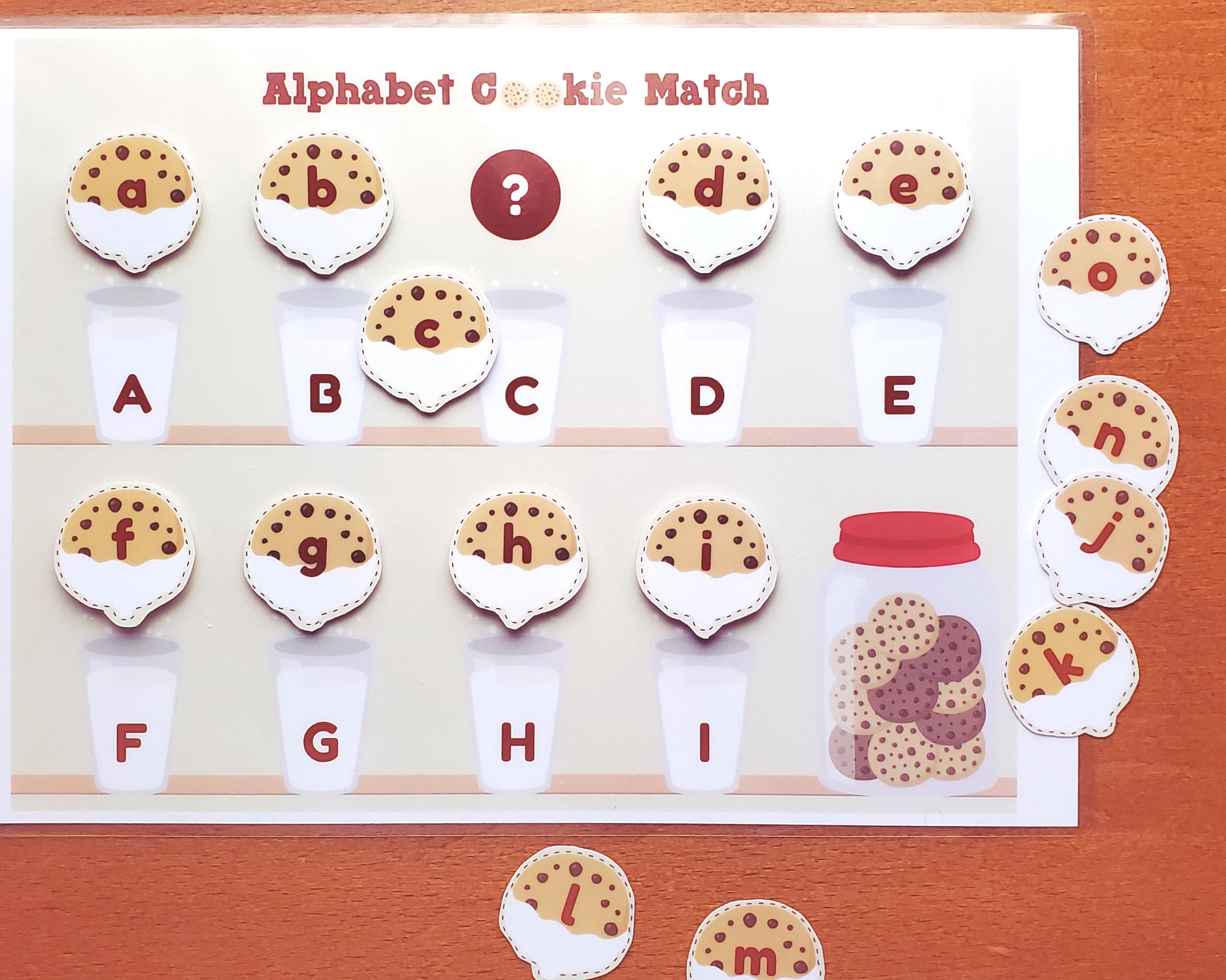 Printable Alphabet Matching With Cookies, Upper Case and Lower Case ...