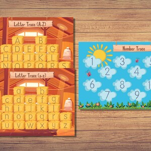 Busy Book Printable Farm Alphabet Tracing Worksheets, Upper Case and ...