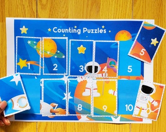 Space Number Spinner Game Printable Counting, Preschool, Number ...