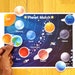 Planet Match Printable, Solar System Montessori Activity for Preschool ...