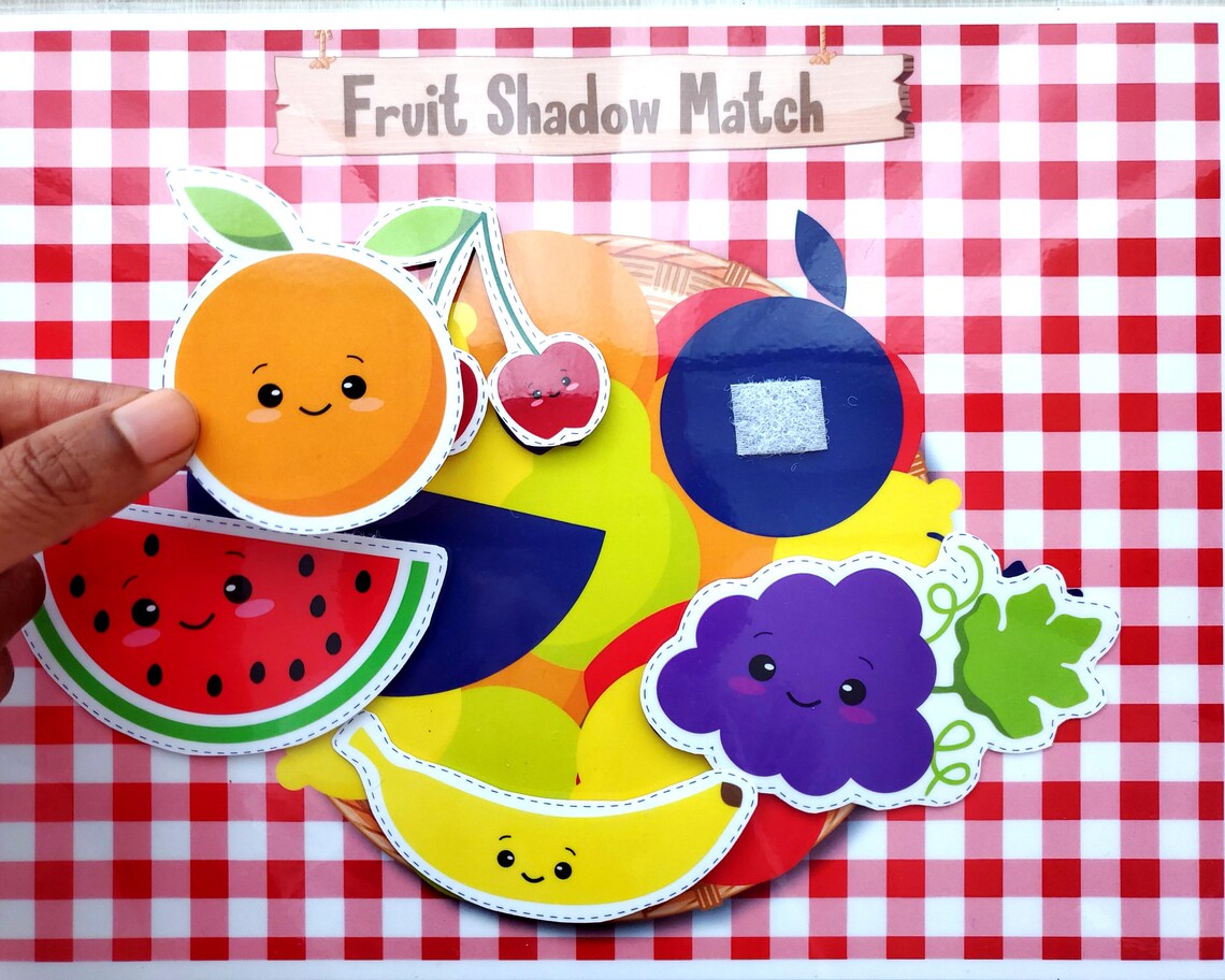 Preschool Printable Fruit Matching Worksheet for Toddler Learning ...