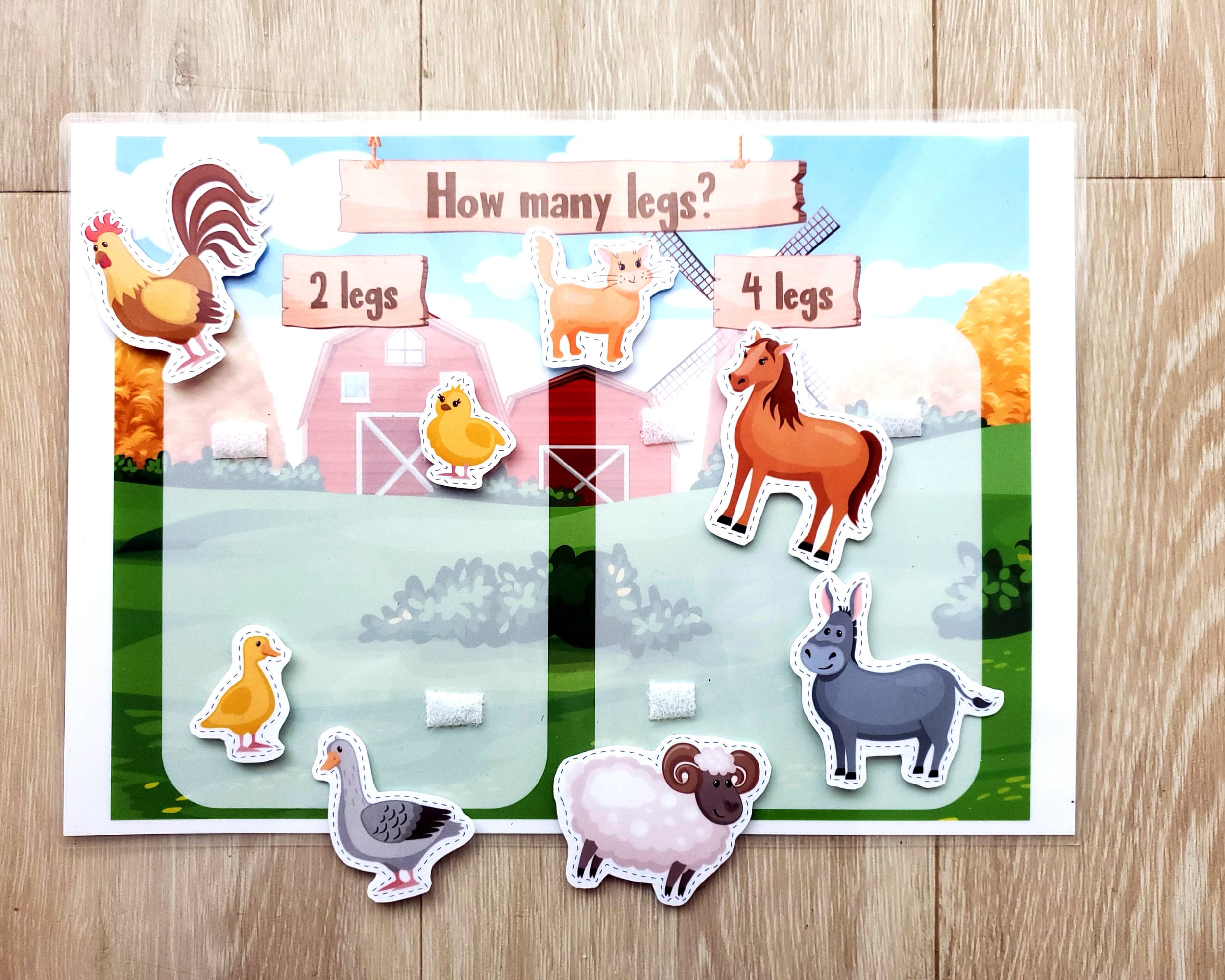 Preschool Math Number Printable Montessori Farm Animal - Etsy