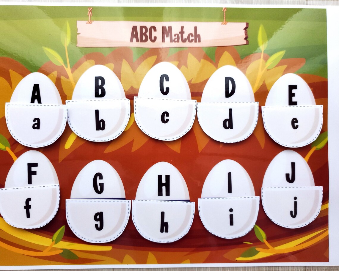 Farm Eggs Printable Alphabet Matching With Upper Case and Lower Case ...