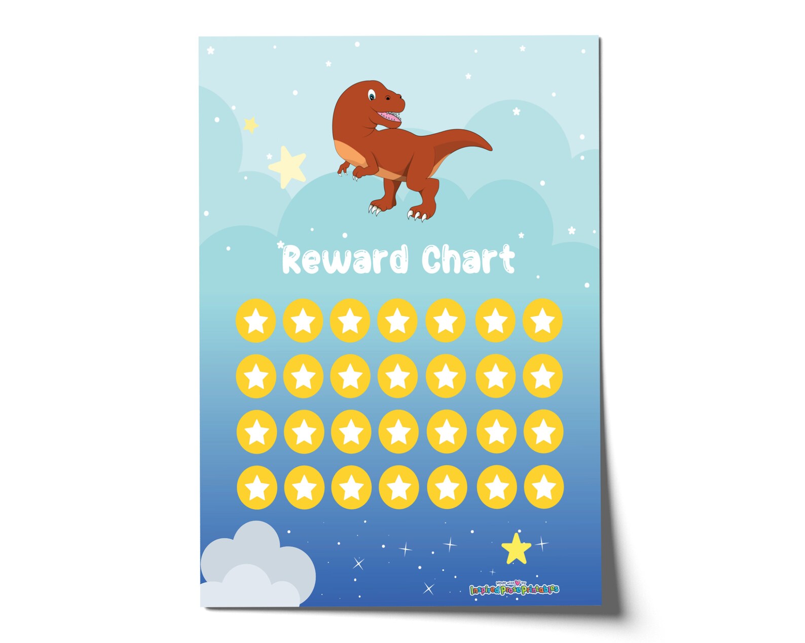 Sleep Reward Chart Dinosaur Sticker Chart Potty Training | Etsy