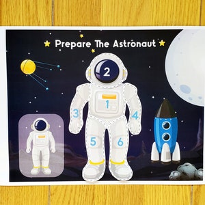 Astronaut Space Activity to Learn Numbers and Counting, Montessori ...