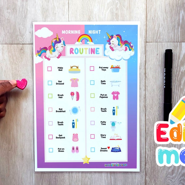 Routine Chart - Etsy