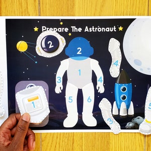 Astronaut Space Activity to Learn Numbers and Counting, Montessori ...