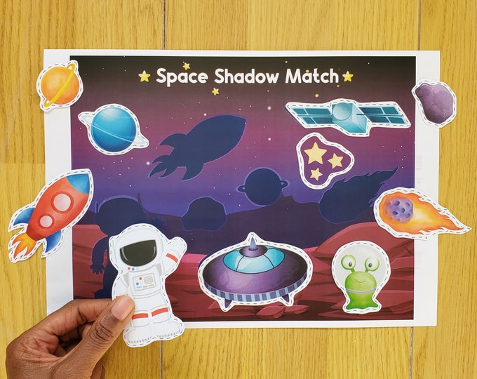 Outer Space Activity Matching Game, Montessori Science and Homeschool ...