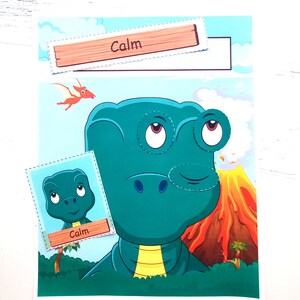 Dinosaur Social Emotional Learning Preschool Printable, Learn Feelings ...