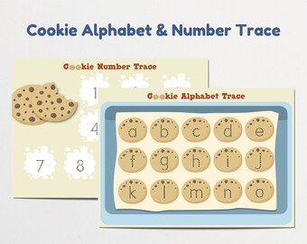 Printable Alphabet Matching With Cookies Upper Case and Lower | Etsy