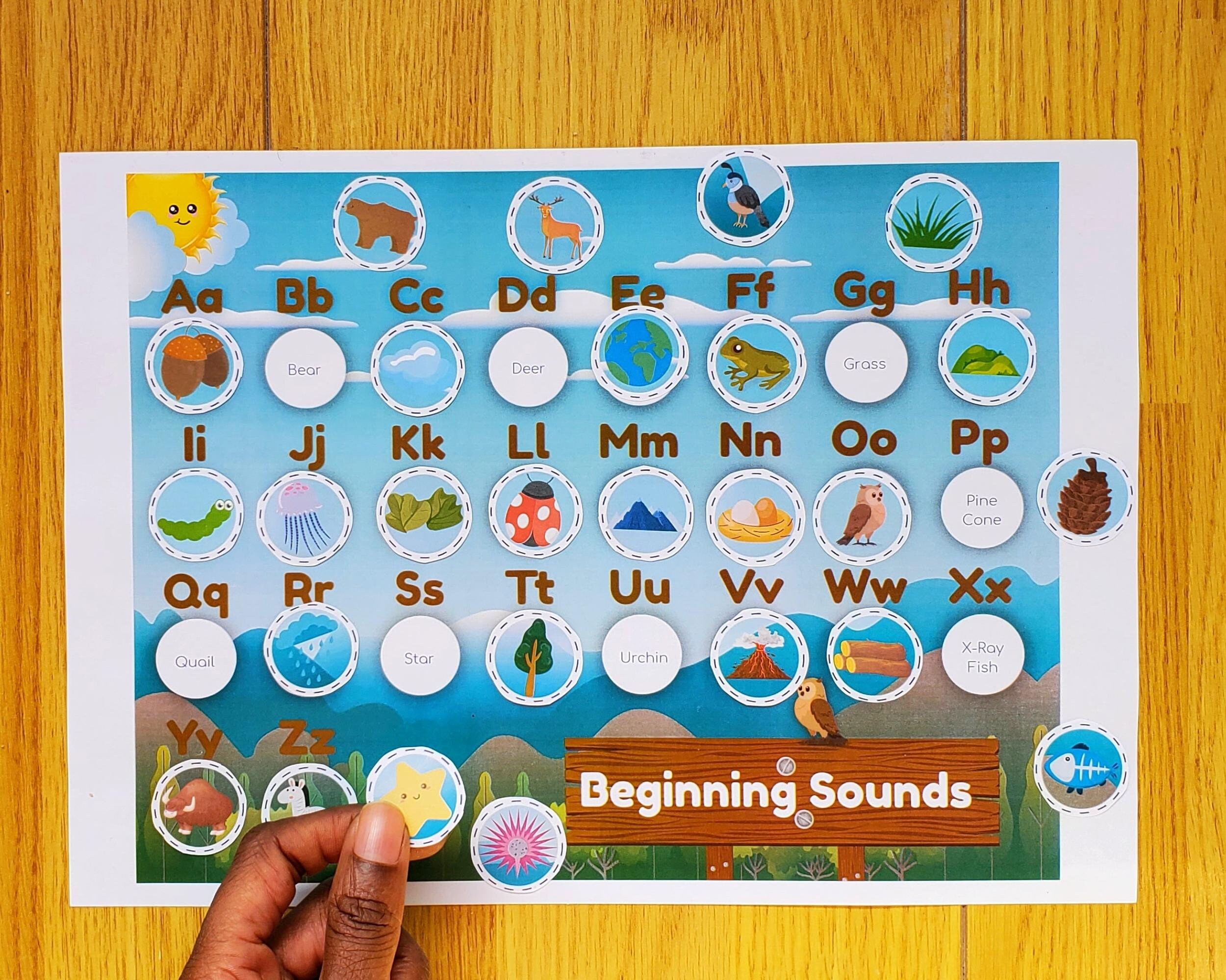 Nature Beginning Sounds Worksheet, Kindergarten Phonics for Learning to ...