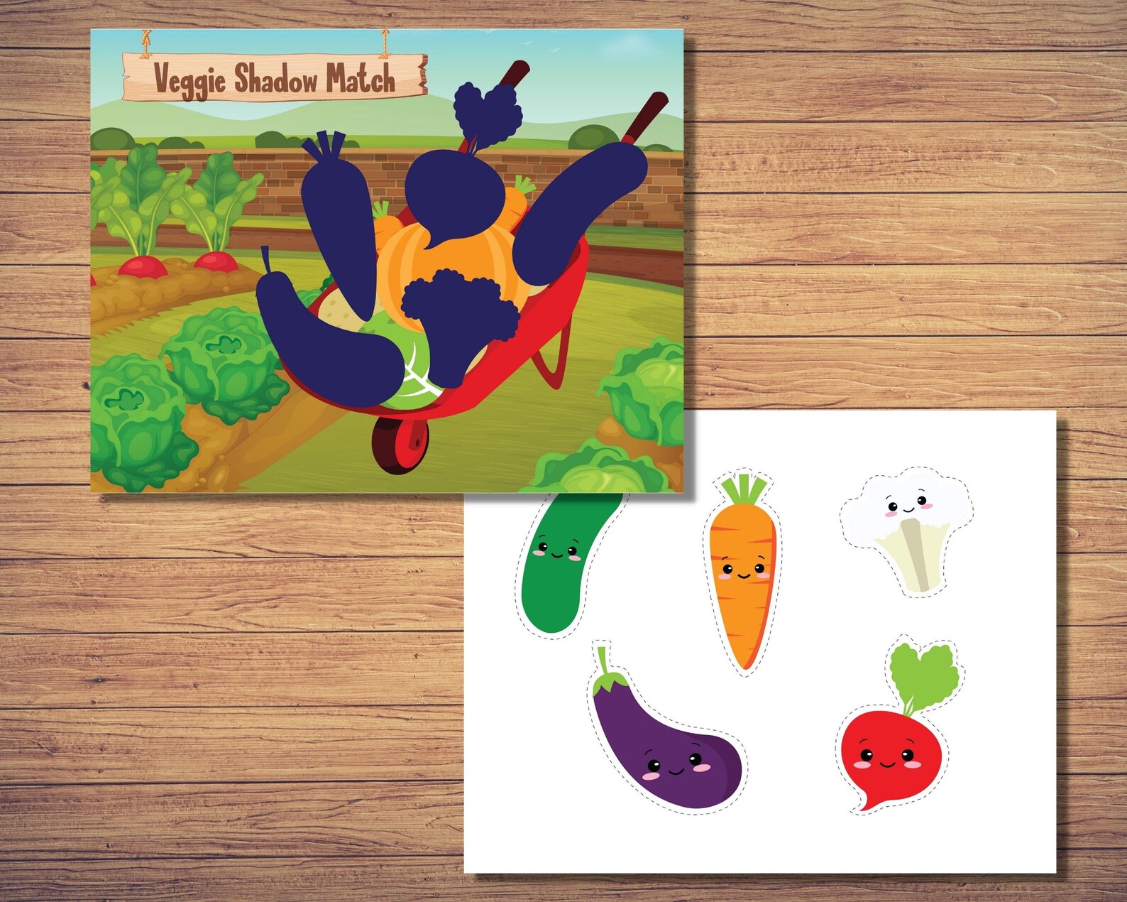 Preschool Printables Vegetable Matching Busy Book Page for Toddlers ...