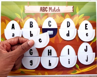 Printable Alphabet Matching With Cookies, Upper Case and Lower Case ...
