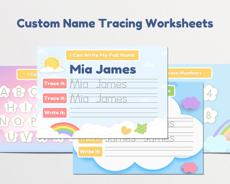 Custom Name Tracing Sheet and Handwriting Practice, I Can Write My Name ...