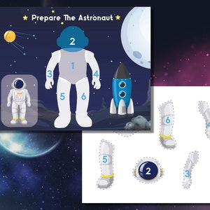 Astronaut Space Activity to Learn Numbers and Counting, Montessori ...