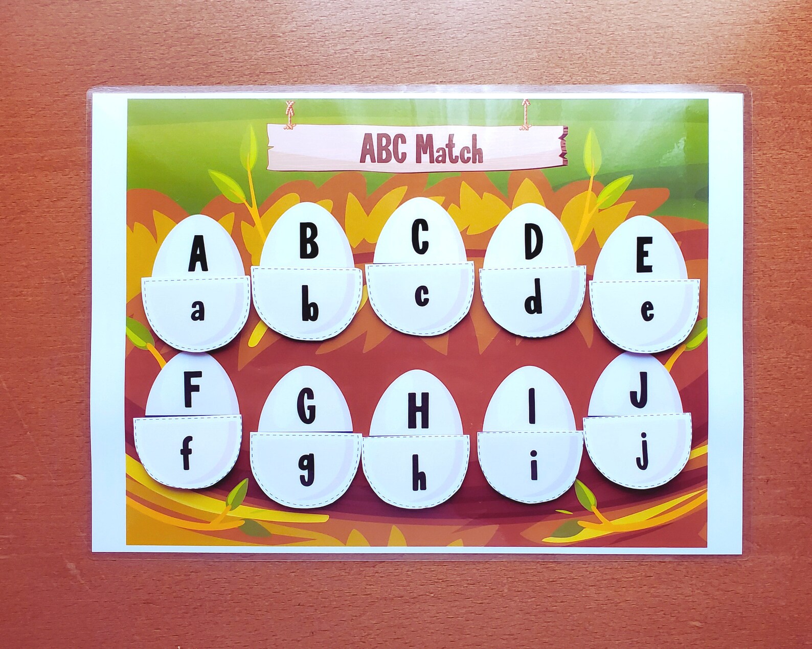 Farm Eggs Printable Alphabet Matching With Upper Case and | Etsy