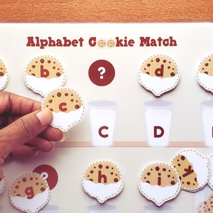 Printable Alphabet Matching With Cookies, Upper Case and Lower Case ...