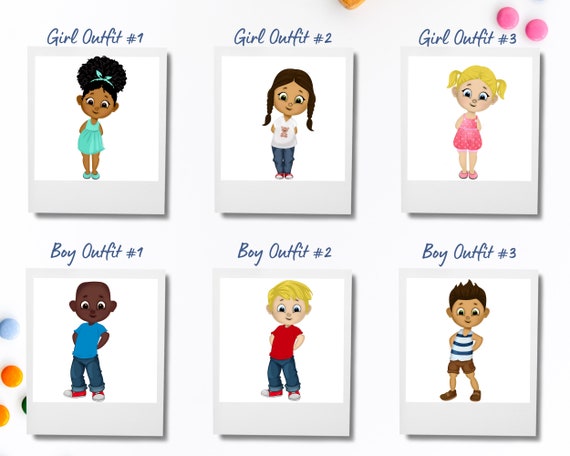 Boy And Girl Template For Kids