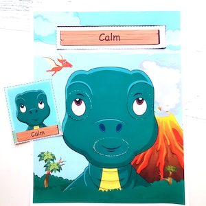 Dinosaur Social Emotional Learning Preschool Printable, Learn Feelings ...