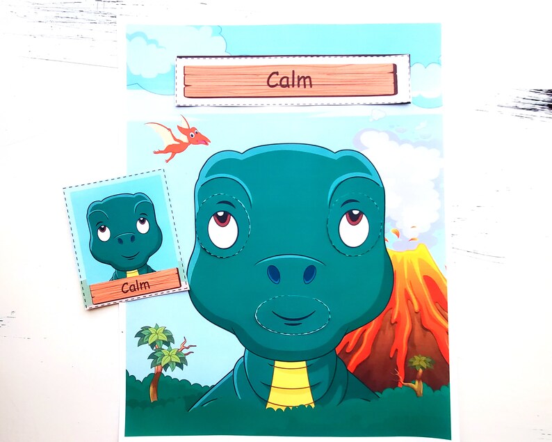 Dinosaur Social Emotional Learning Preschool Printable, Learn Feelings ...