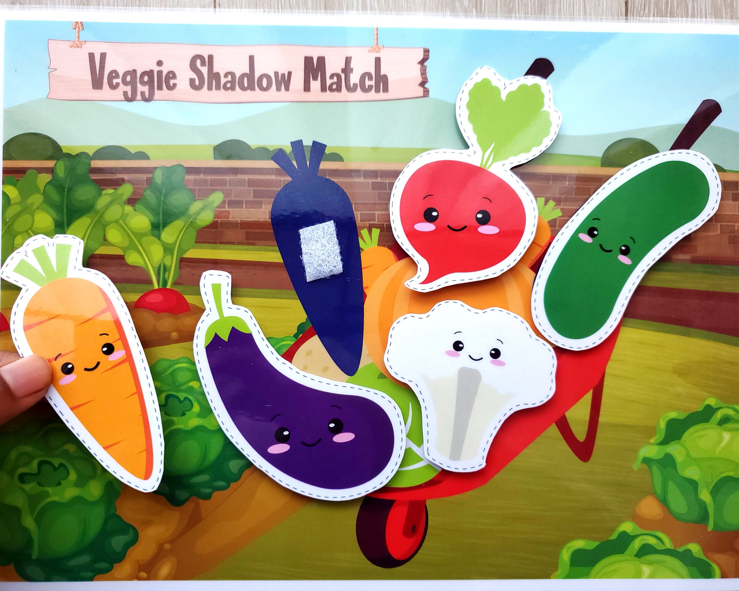 Preschool Printables Vegetable Matching Busy Book Page for Toddlers ...