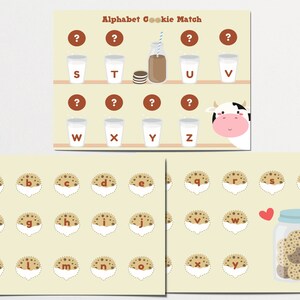 Printable Alphabet Matching With Cookies, Upper Case and Lower Case ...