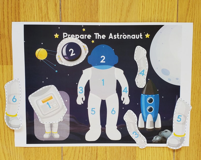 Astronaut Space Activity to Learn Numbers and Counting, Montessori ...