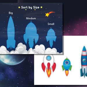 Outer Space Sorting Activity, Preschool Science and Kindergarten Game ...