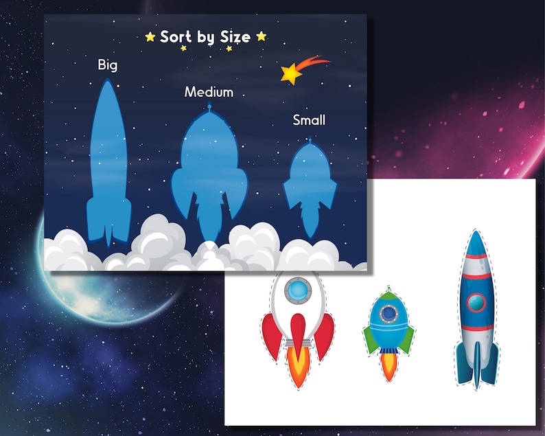 Outer Space Sorting Activity, Preschool Science and Kindergarten Game ...