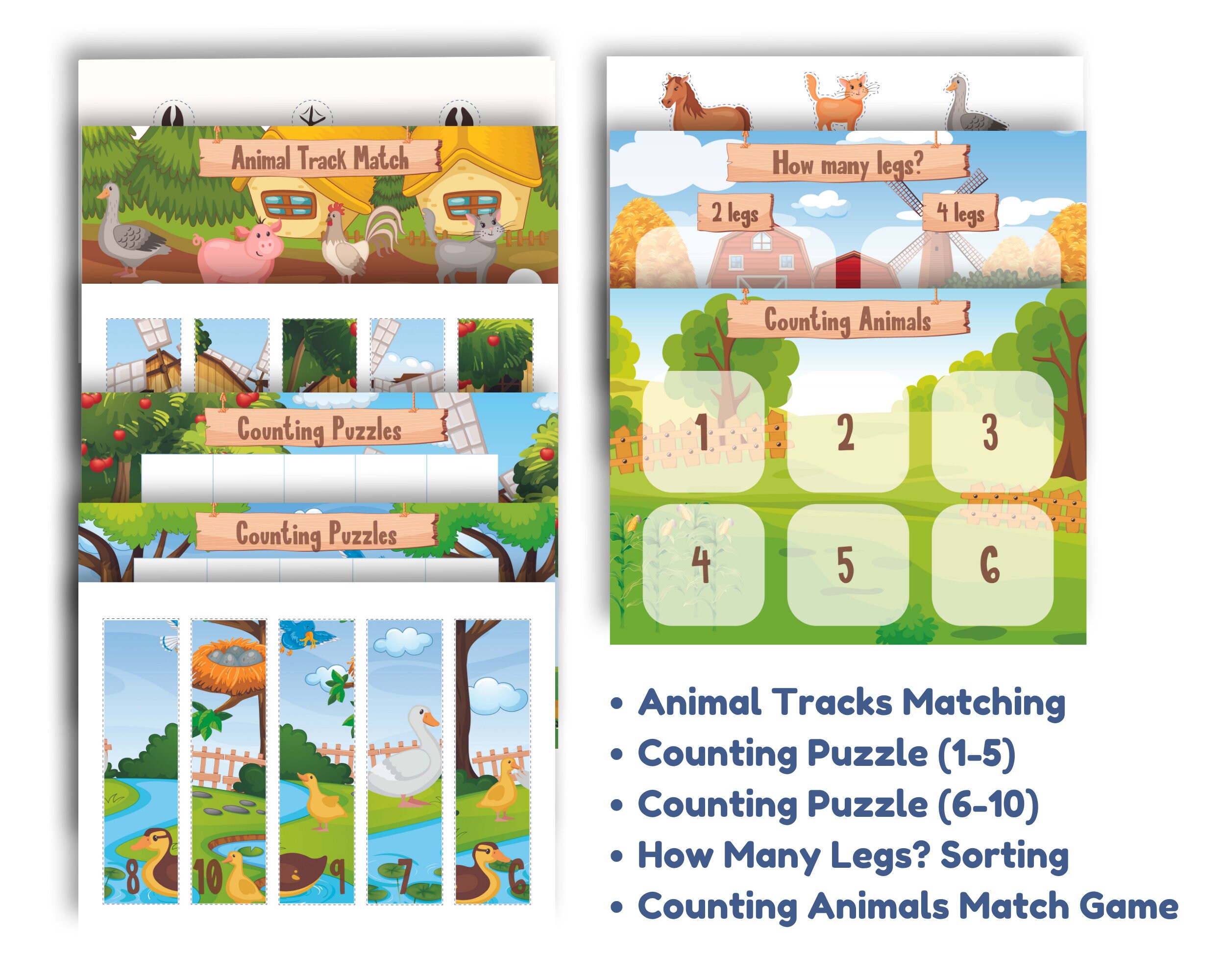 Farm Busy Book Printable Montessori Preschool Learning Binder - Etsy