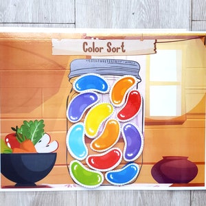 Color Sorting Activity, Montessori Color Matching Printable for Toddler ...