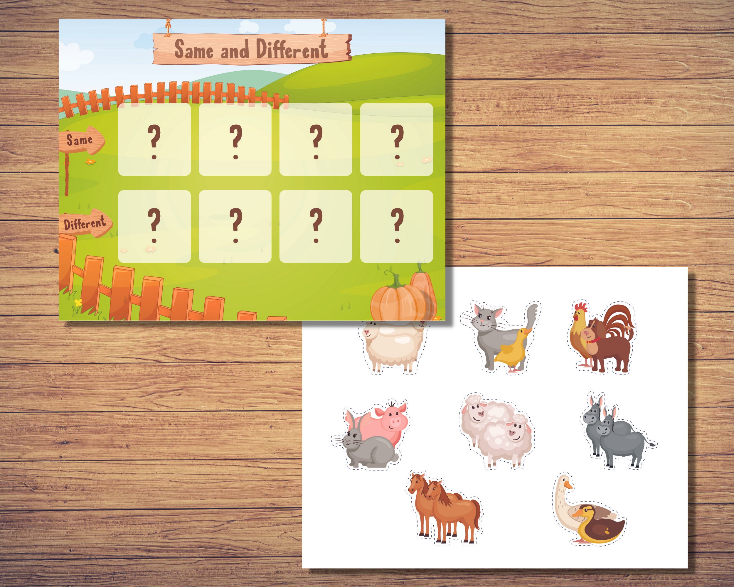 Montessori Sorting Work for Toddlers and Preschoolers, Same Different ...