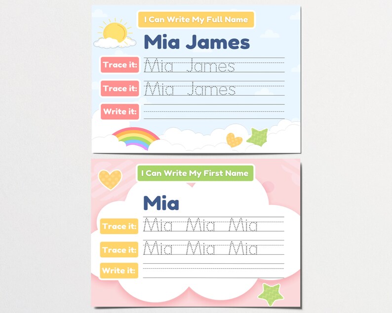 Custom Name Tracing Sheet and Handwriting Practice, I Can Write My Name ...