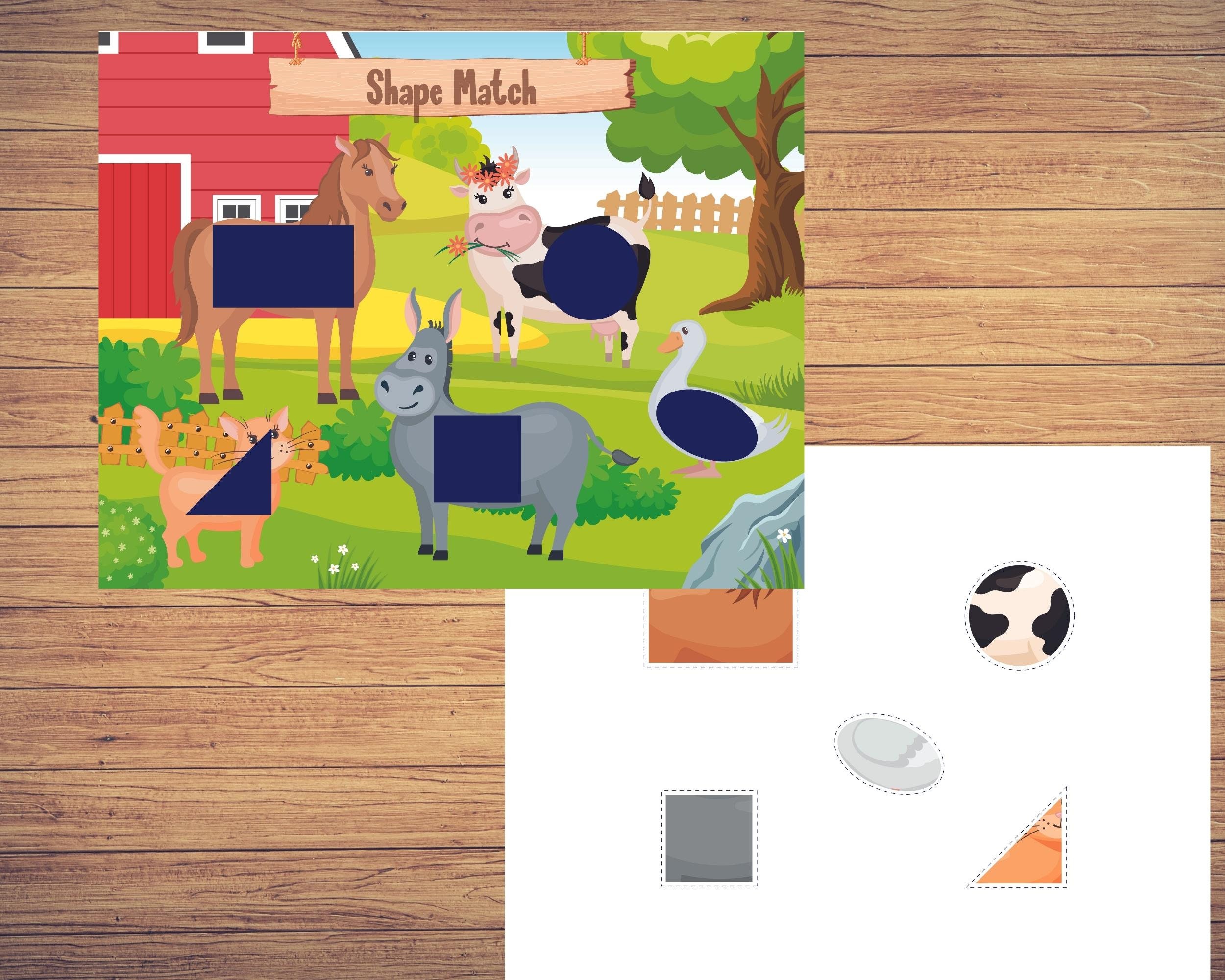 Preschool Shape Matching Worksheet, Learning Shapes for Toddler ...